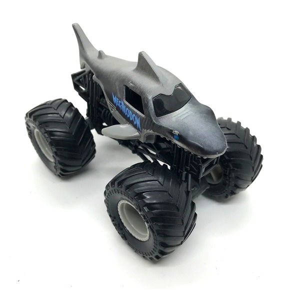 Hot Wheels | Toys | Monster Jam Monster Truck Megalodon 64 Dark Gray ...